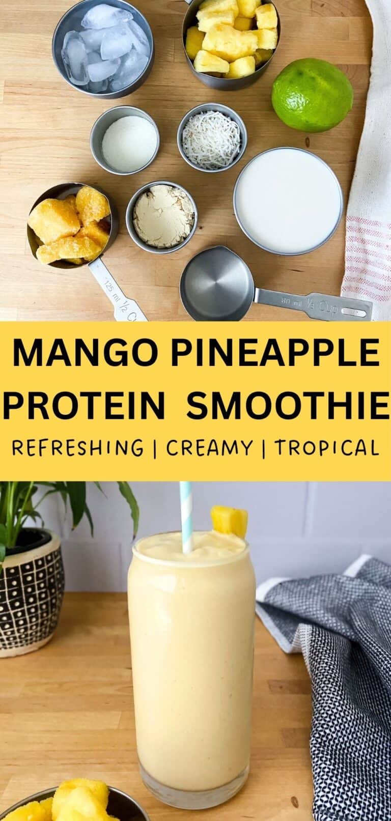 Pineapple Protein Smoothie | Creamy Tropical Flavor - Amber's Superfood ...